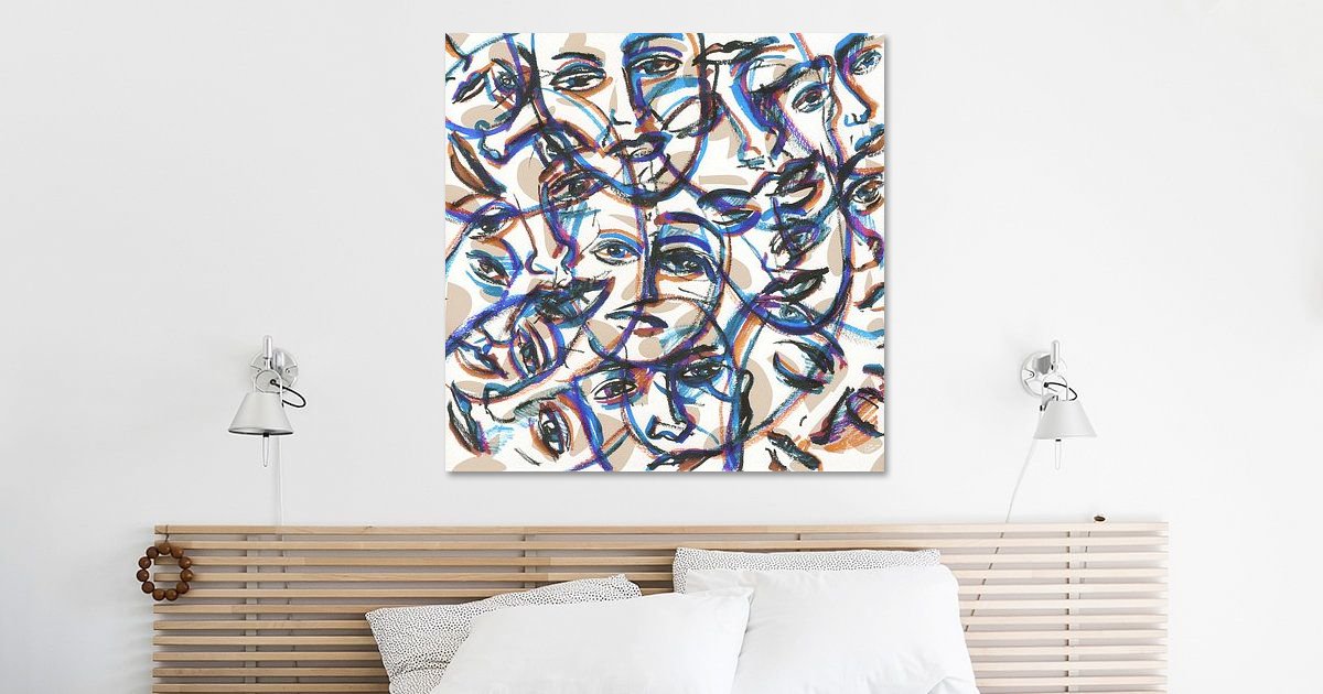 Menigte van ART Eva Maria op canvas, behang en meer